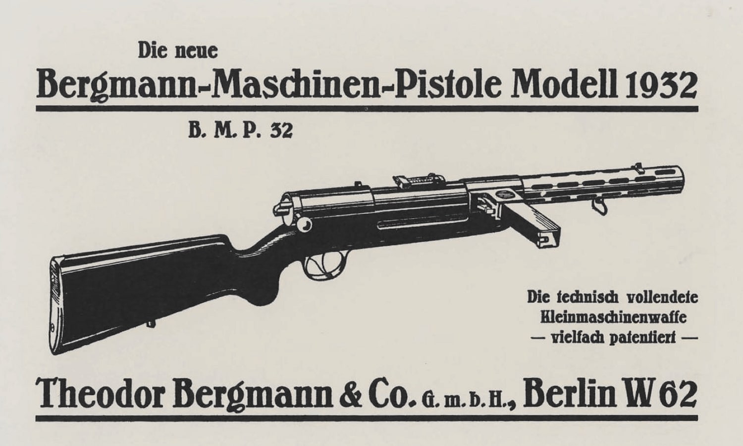 Bergmann’s MP35/I Submachine Gun for the Waffen-SS - Small Arms Review